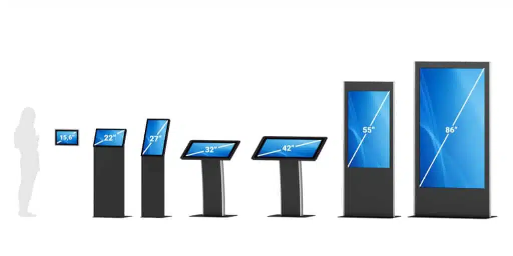 Bildschirmdiagonalen, Public Displays und TV Displays